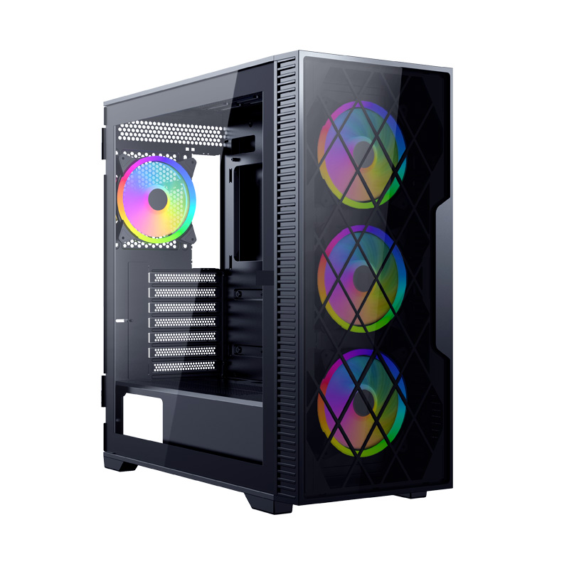 Wholesale PC Case Full Tower Tempered Glass Black&White Gaming Computer ...
