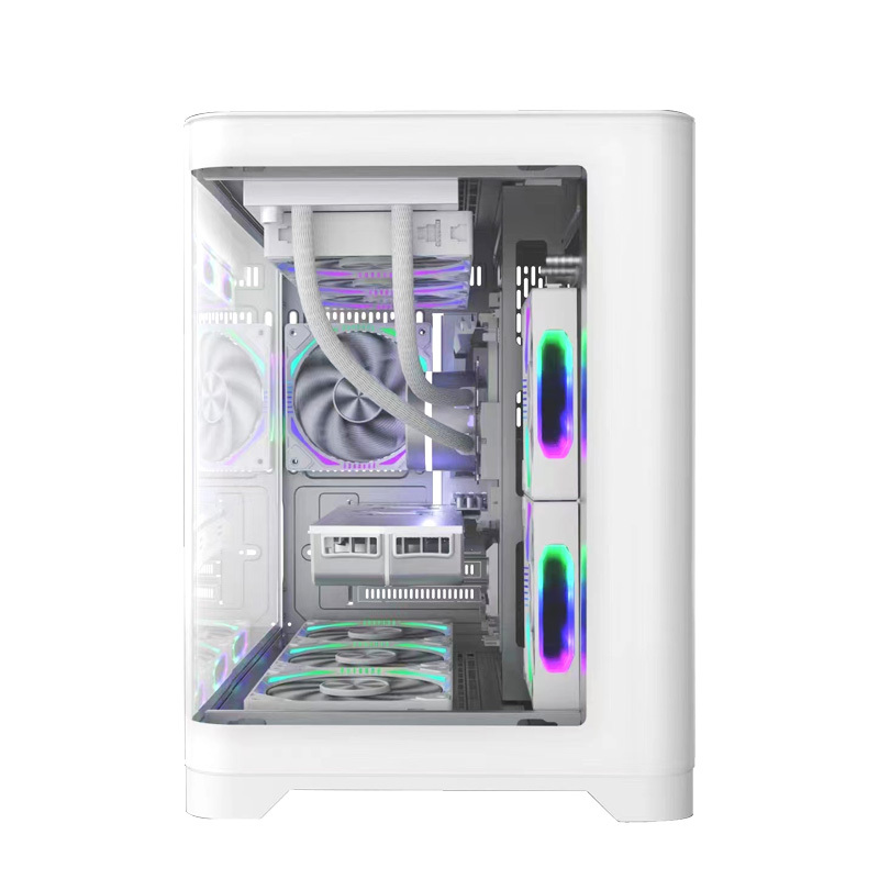 Wholesale Wide Cube Gaming Computer Cases Towers Curved Glass Gamer PC ...