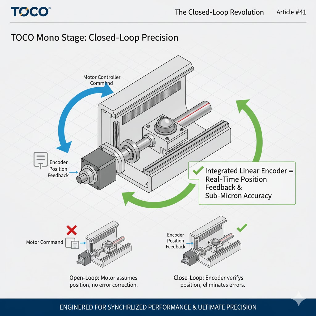 Precision Redefined: Integrated Mono Stages & Closed-Loop Motion