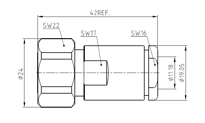 Standard connector,4.3-10 Male for RF4000 Cable,Clamp type -RF ...